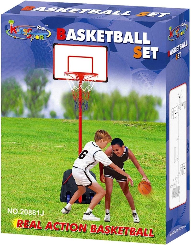 Portable And Adjustable Height Basketball Hoop Net Standing Set - Kids ...