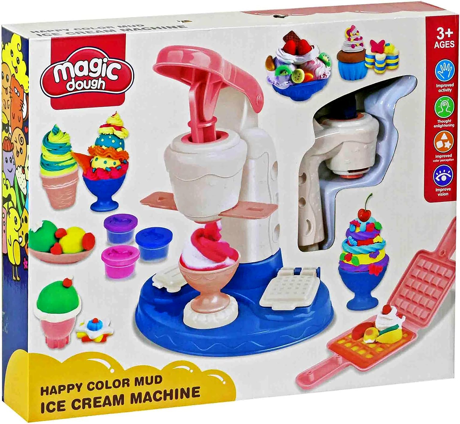 Ice Cream Magic Play Dough Mud Colors - Kids & Family Limited