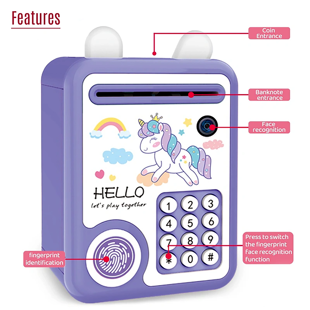 Fingerprint Unlock Coin Bank - Kids & Family Limited