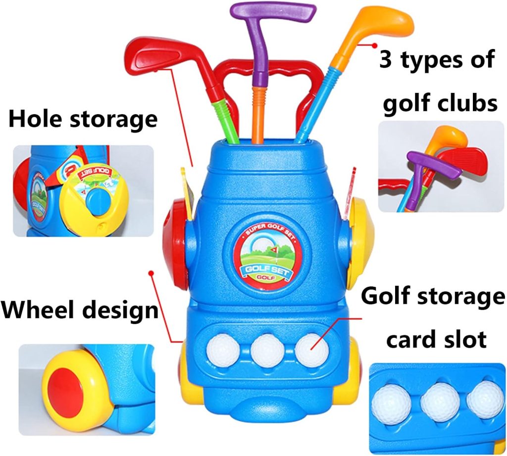 Kids Mini Golf Club Set with 3 set balls and All Accessories - Kids ...
