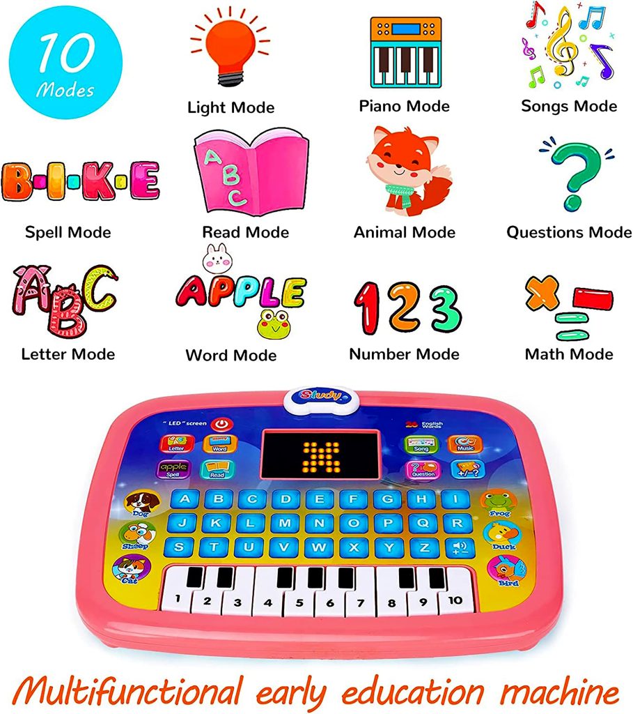 Learning Pad with LED Screen & Piano Keyboard - Kids & Family Limited