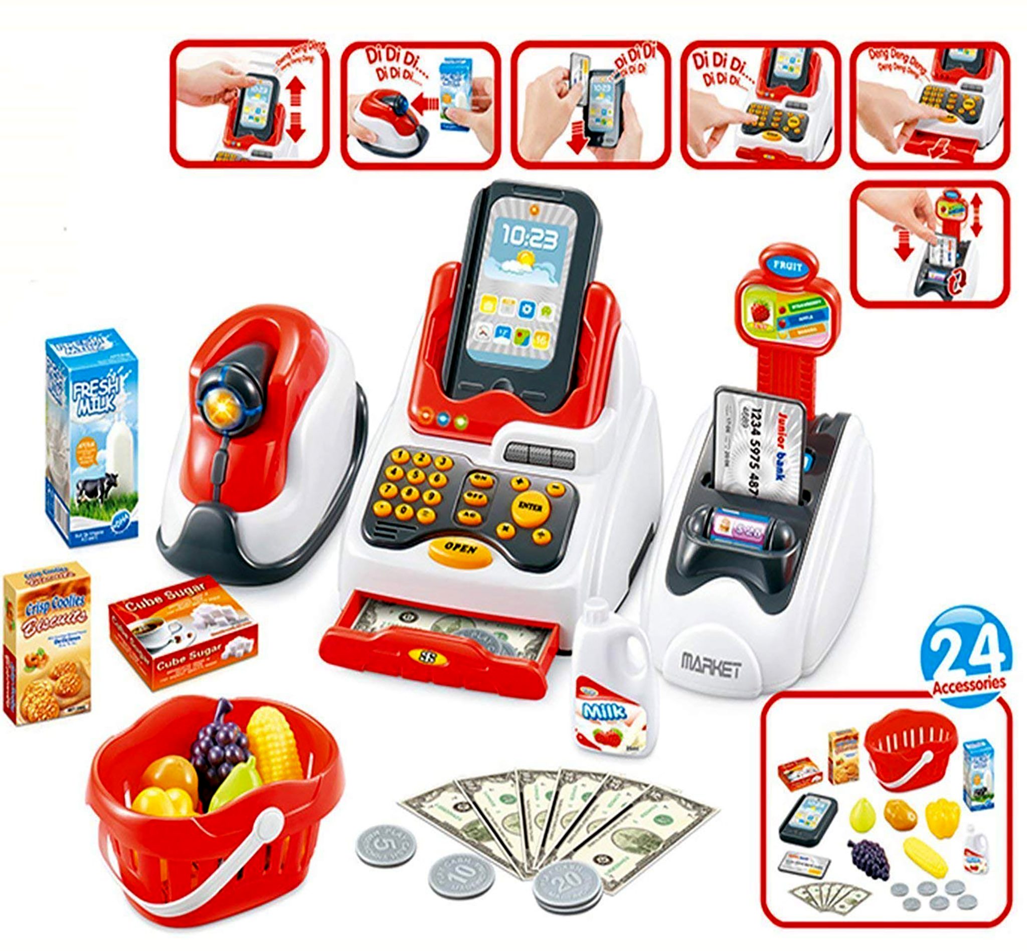 Supermarket Cash Register Play Set - Kids & Family Limited